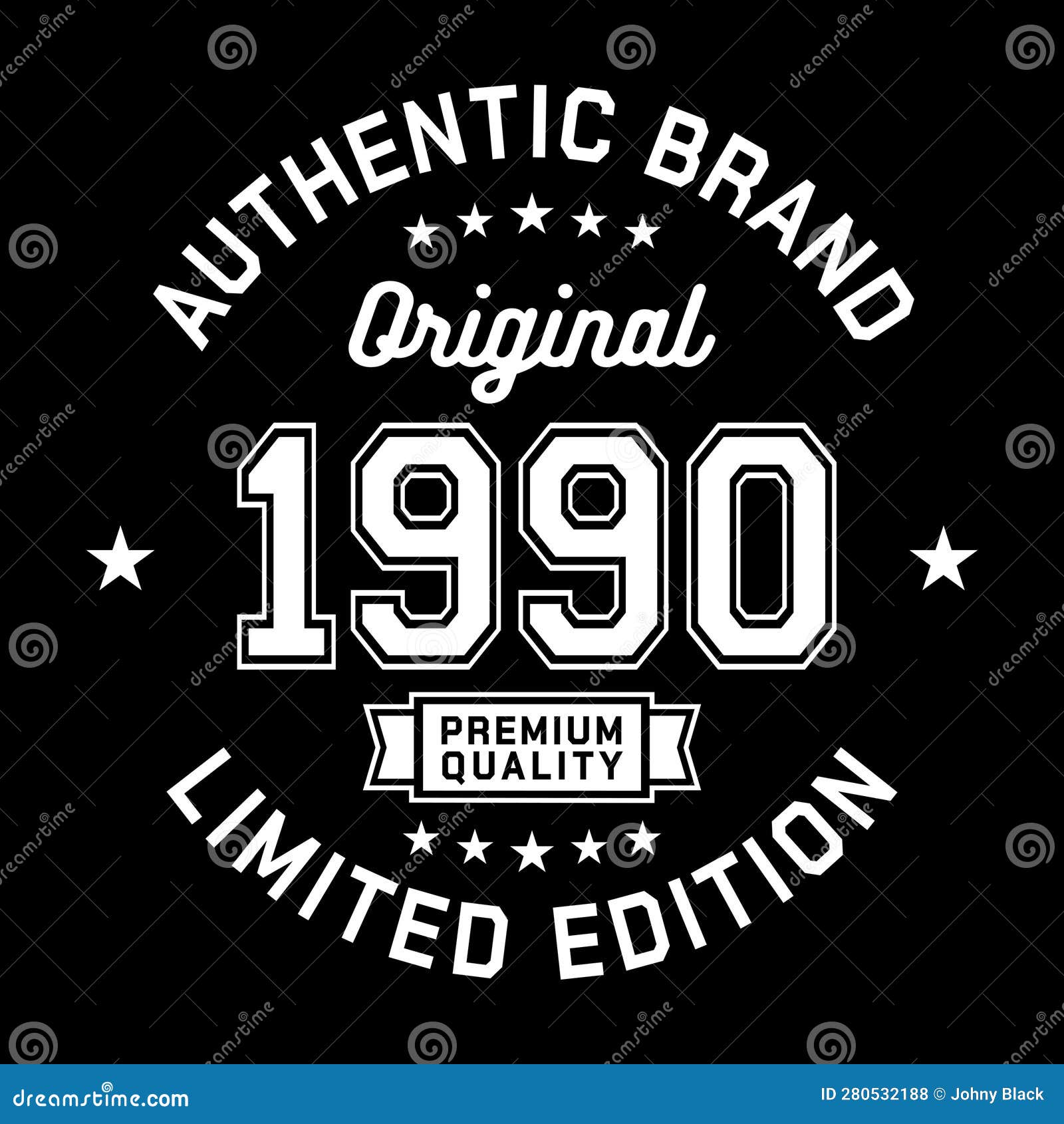 1990 Authentic Brand. Apparel Fashion Design. Graphic Design for T ...