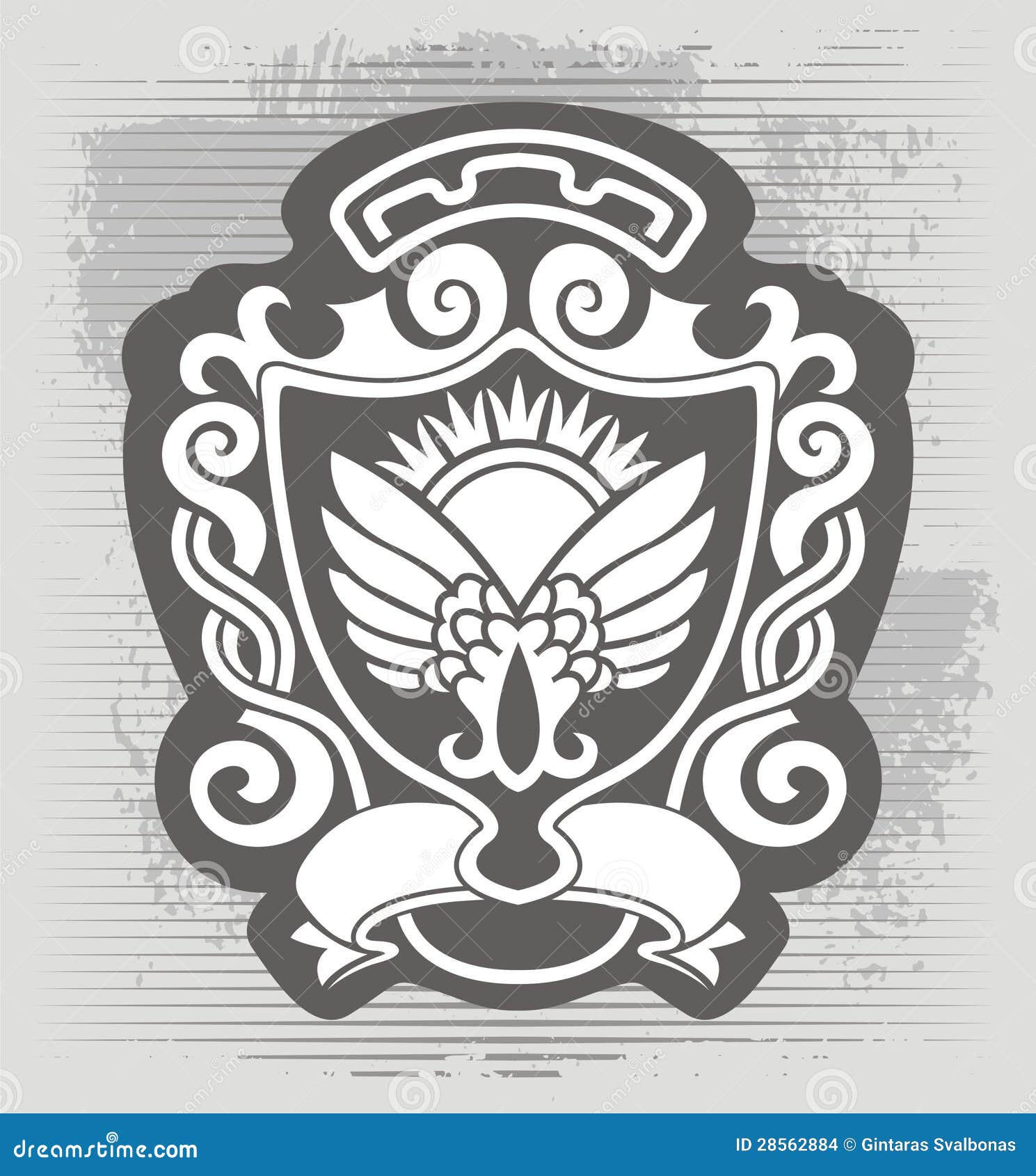 Original blazon stock vector. Illustration of painted - 28562884