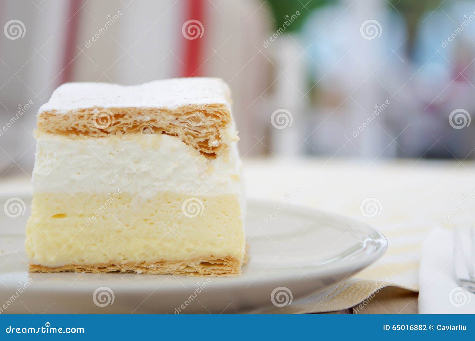 The Original Bled Cream Cake - Cremeschnitte Stock Photo - Image of ...
