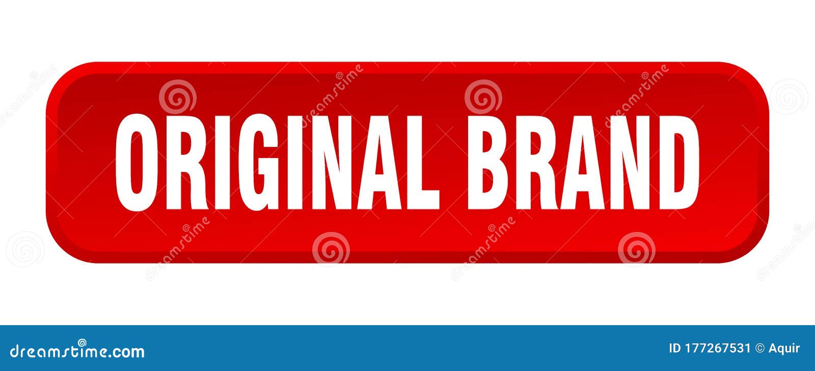 Original Brand Button. Original Brand Square 3d Push Button Stock ...