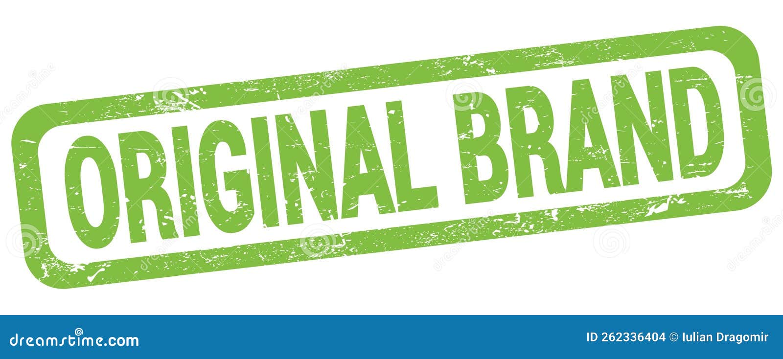 ORIGINAL BRAND Text Written on Green Rectangle Stamp Stock Illustration ...