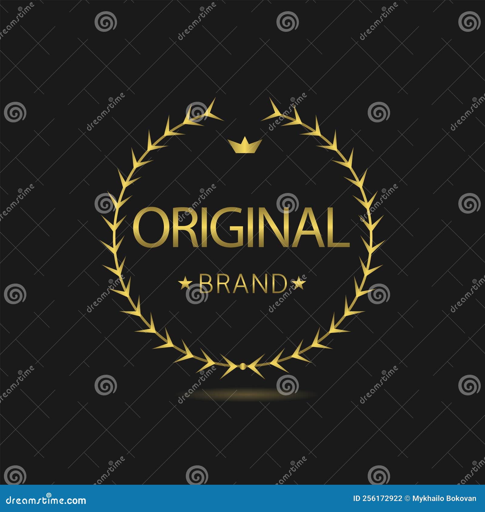 Original Brand Vector Laurel Wreath Label Stock Vector - Illustration ...
