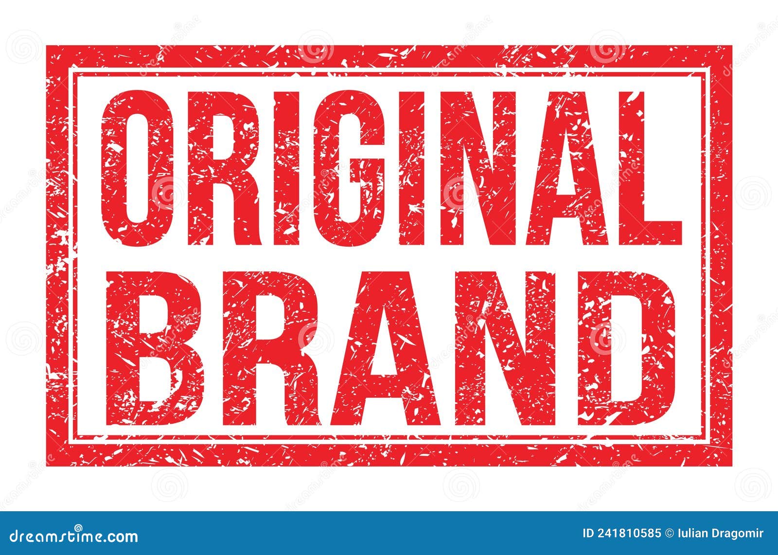 ORIGINAL BRAND, Words on Red Rectangle Stamp Sign Stock Illustration ...