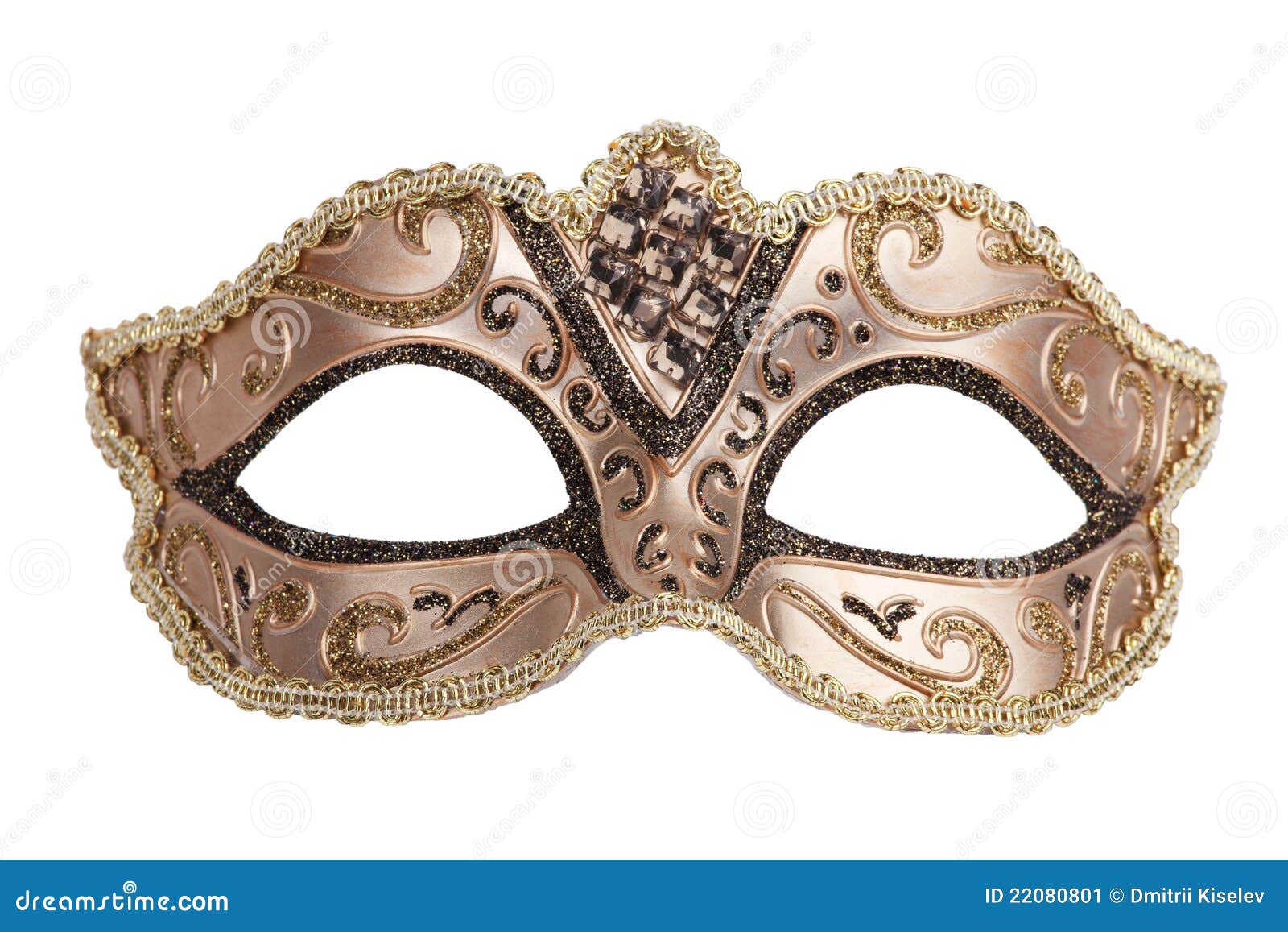 The Original Bronze Festive Carnival Mask Stock Image - Image of ...