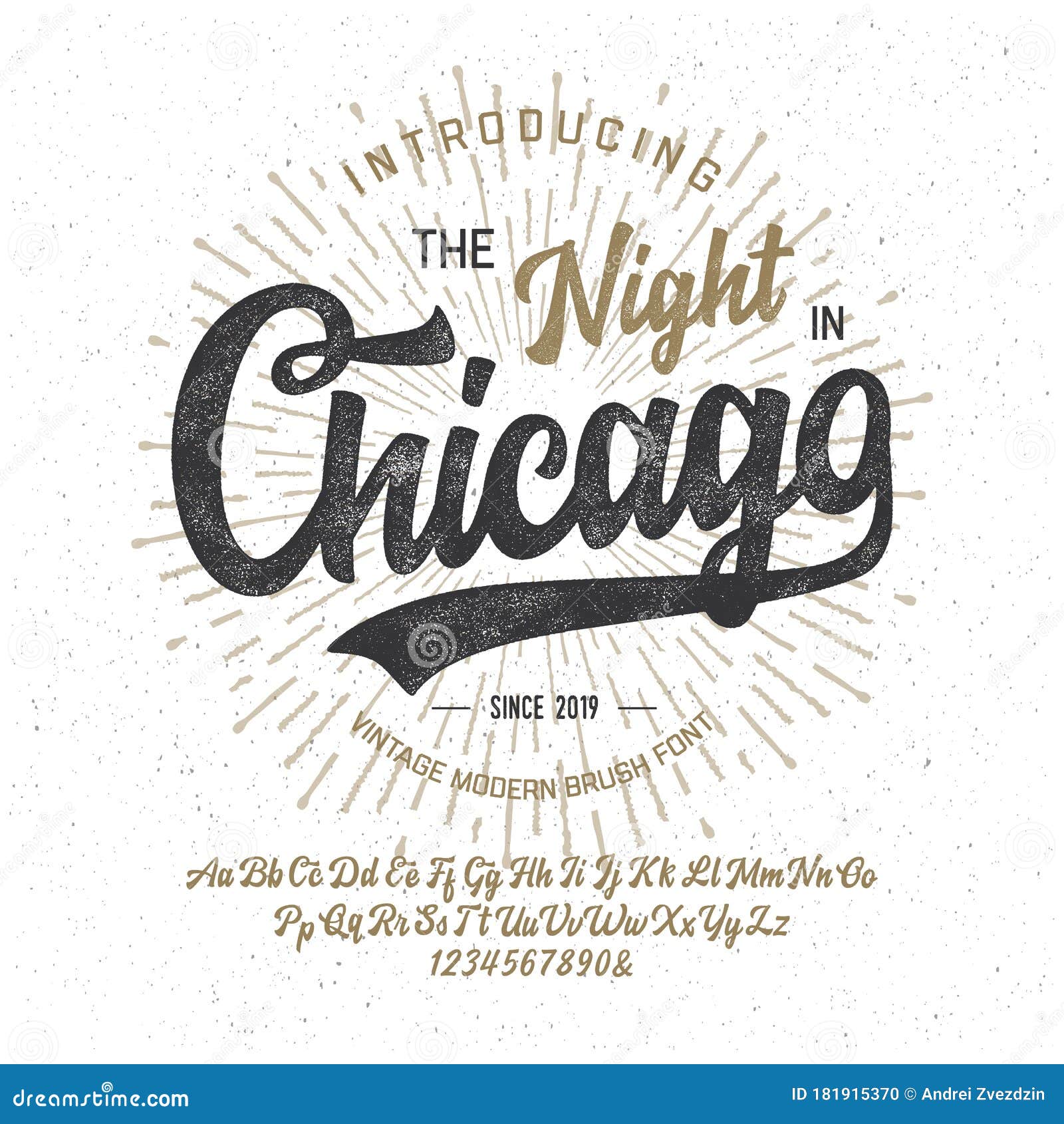 Original Brush Script Font. Retro Typeface Stock Vector - Illustration ...