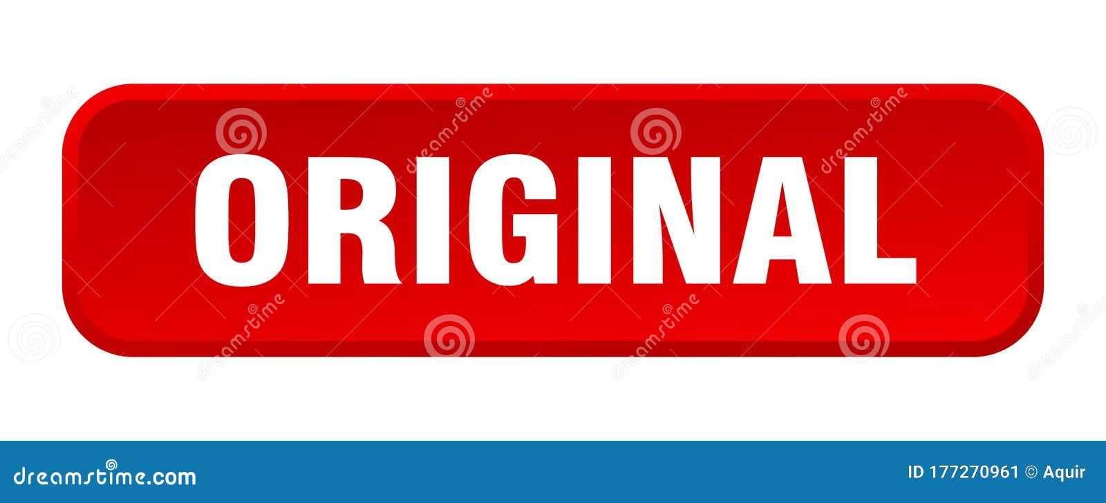 Original Button. Original Square 3d Push Button Stock Vector ...