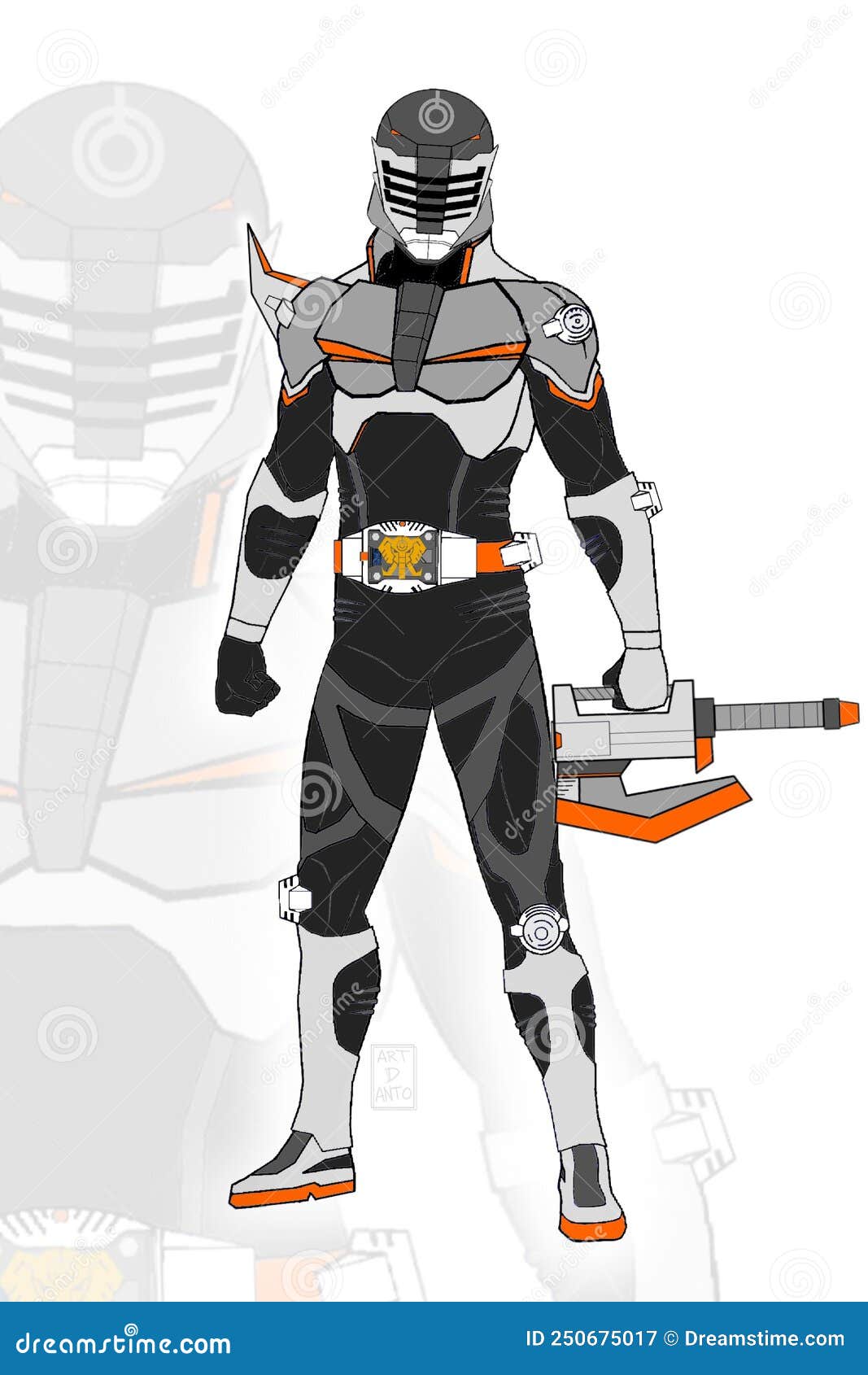 Original Character Who Uses an Ax As His Weapon Stock Illustration ...