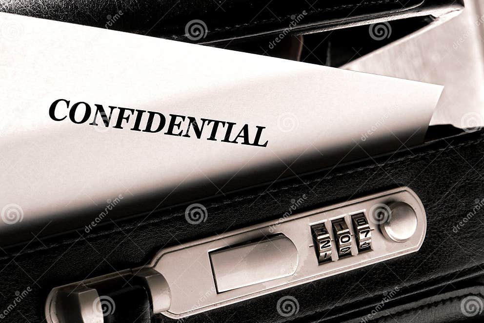 Original Classific Confidencial Na Pasta Imagem de Stock - Imagem de ...