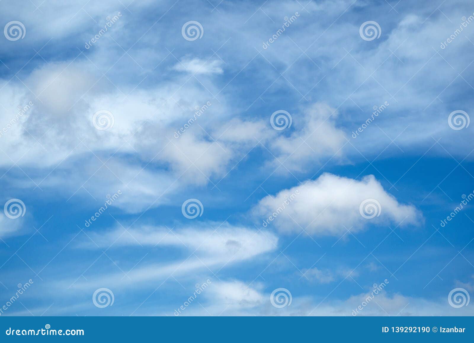 Natural Light Blue Cloudy Sky Background Stock Photo - Image of cloud ...