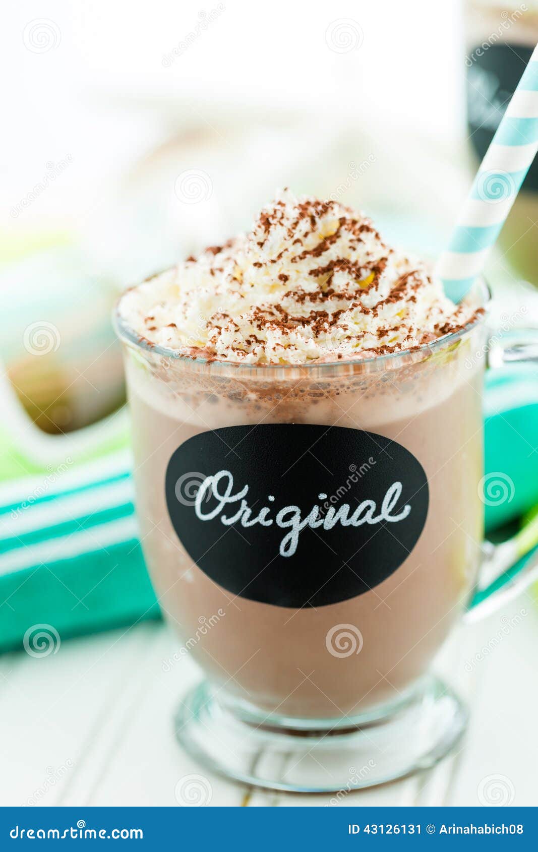 Original Cold Chocolate Drink Stock Image - Image of gourmet, white ...