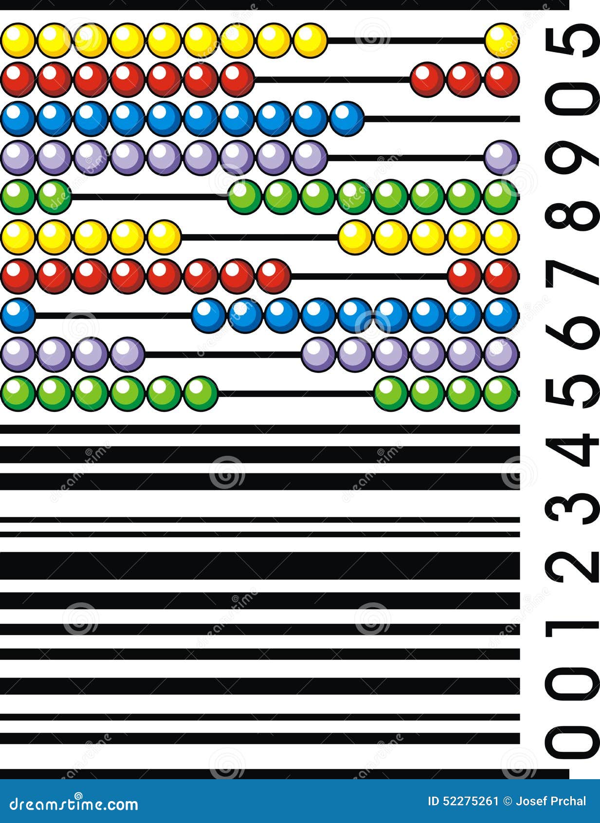 Original color barcode stock illustration. Illustration of digits ...