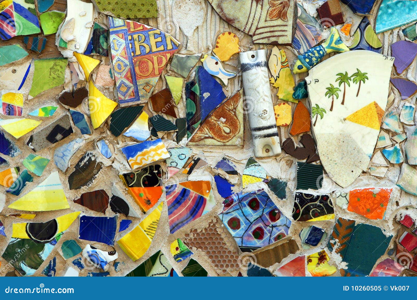 Original Colorful Mosaic on a Wall Stock Image - Image of geometry ...