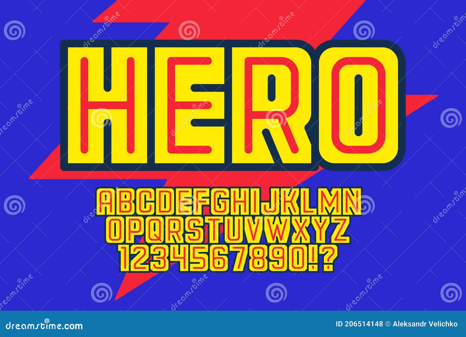 Original 3d Comical Alphabet Design, Retro Characters Set. Vector ...