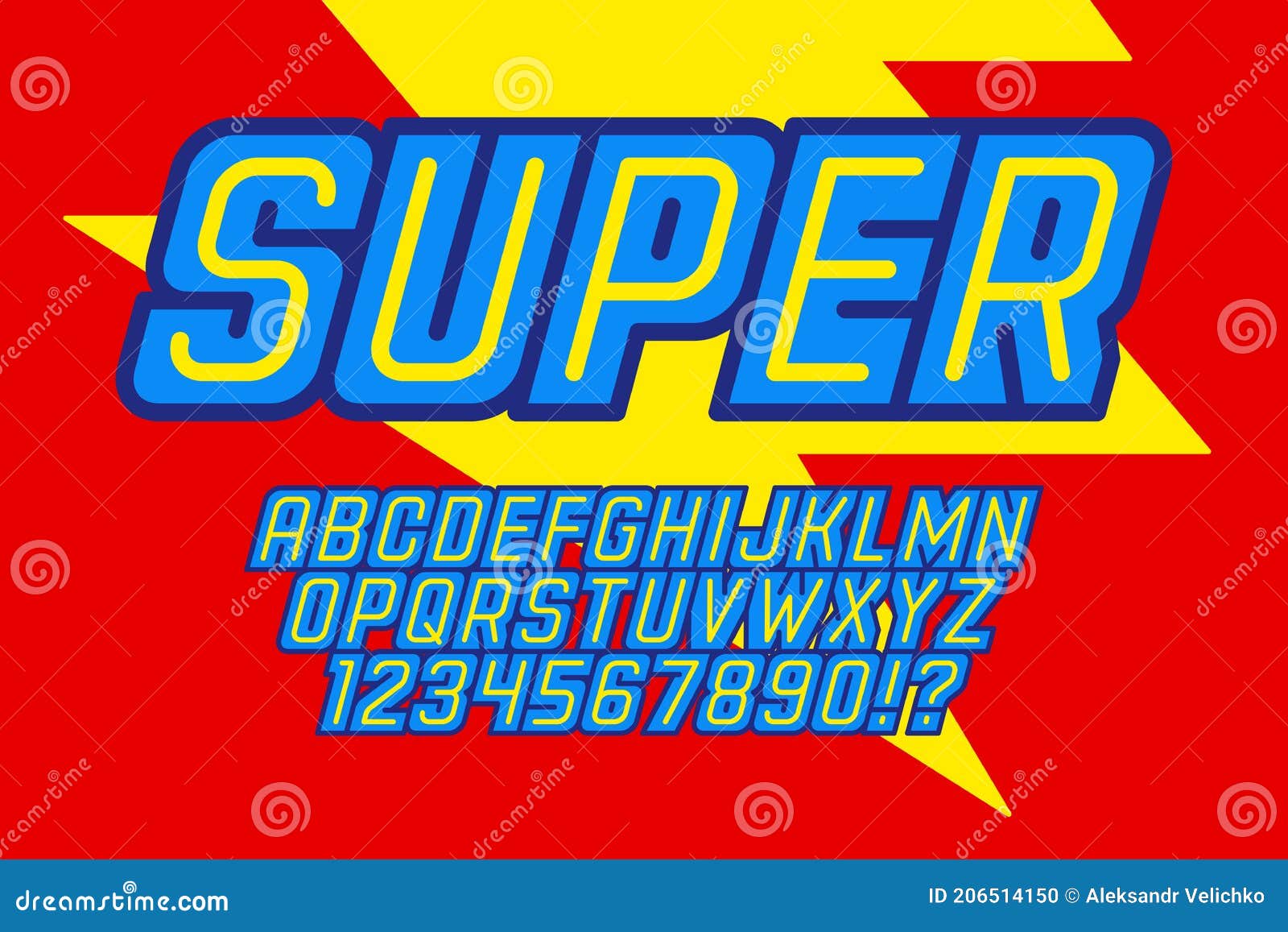 Original 3d Comical Alphabet Design, Retro Characters Set. Cartoon ...