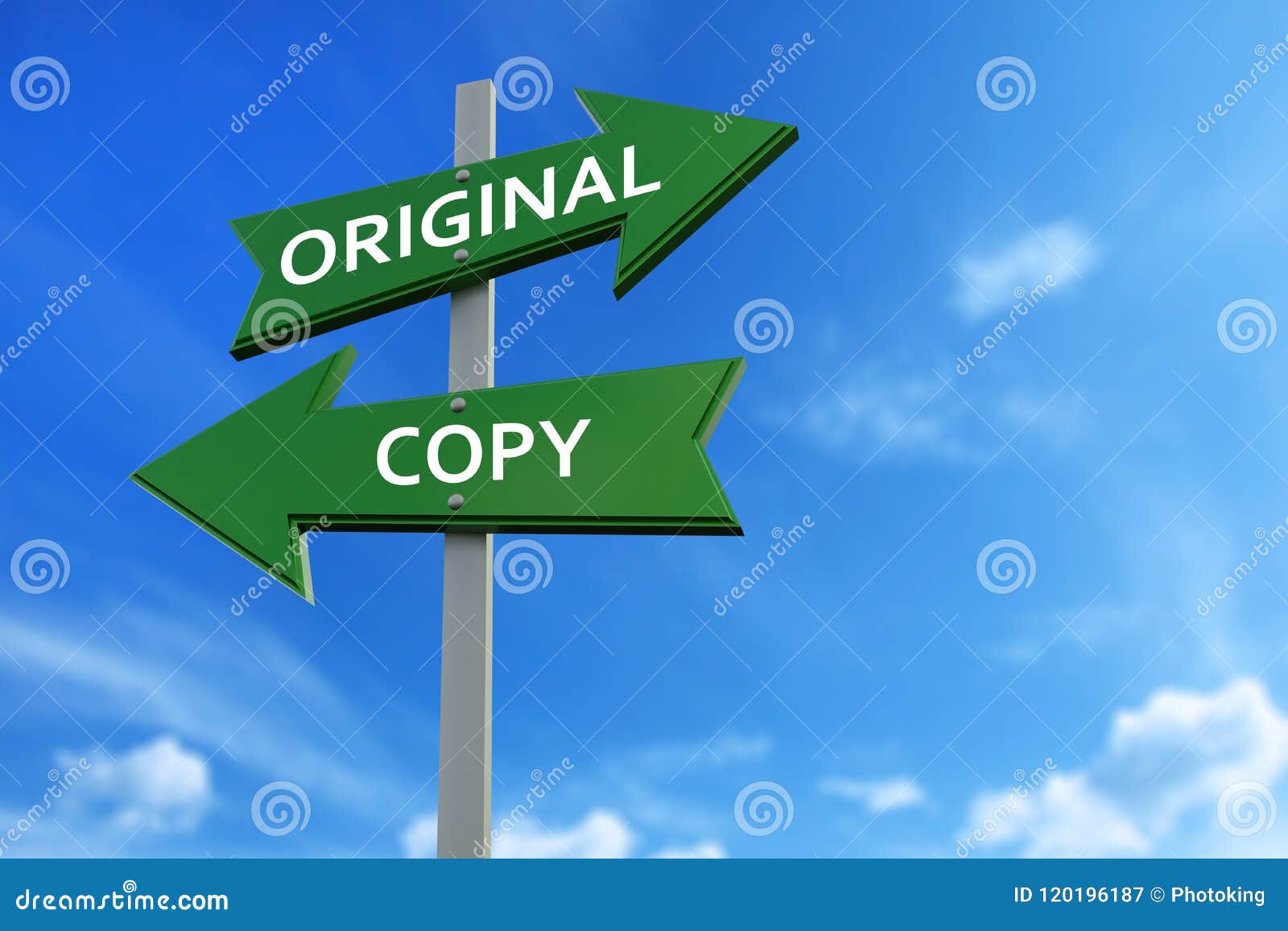 Original and Copy Arrows Opposite Directions Stock Illustration ...