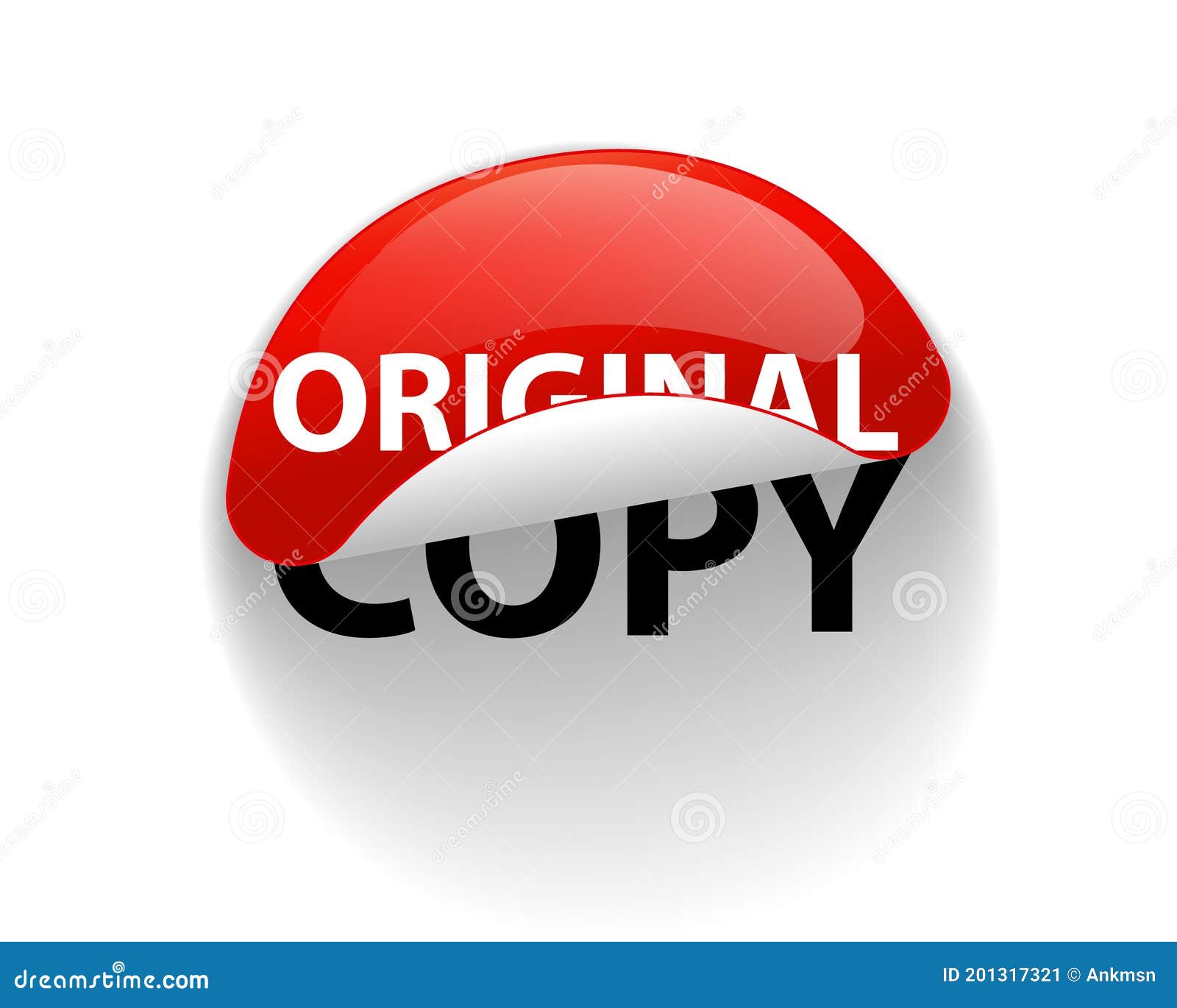 Original or Copy, Creative Sticker Label Vector. Slogan Design Stock ...