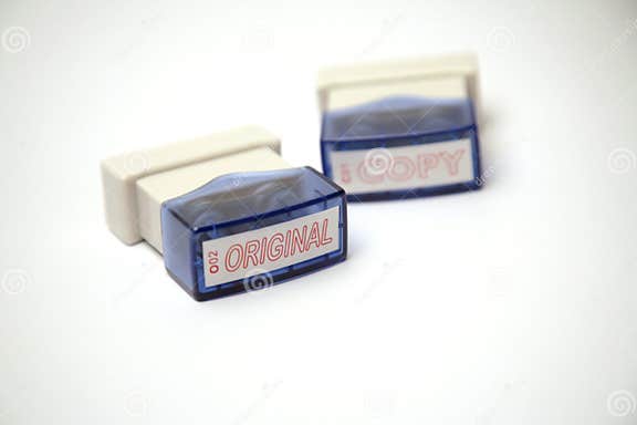 Original and copy stamps stock photo. Image of business - 2498436