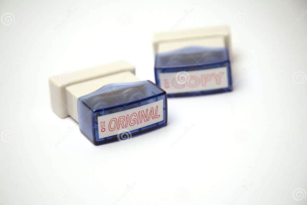 Original and copy stamps stock photo. Image of business - 2498436