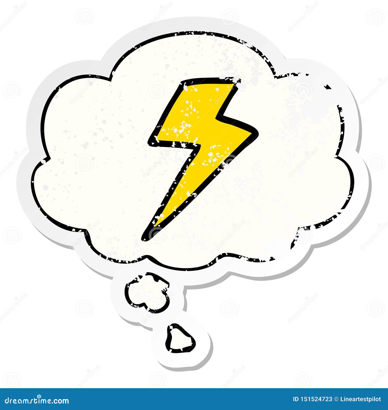 Cartoon Lightning Bolt Symbol Vector Illustration | CartoonDealer.com ...