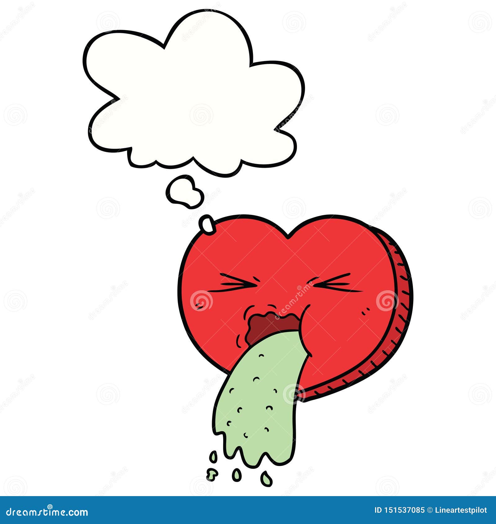 Love Sick Heart Cartoon | CartoonDealer.com #37572109