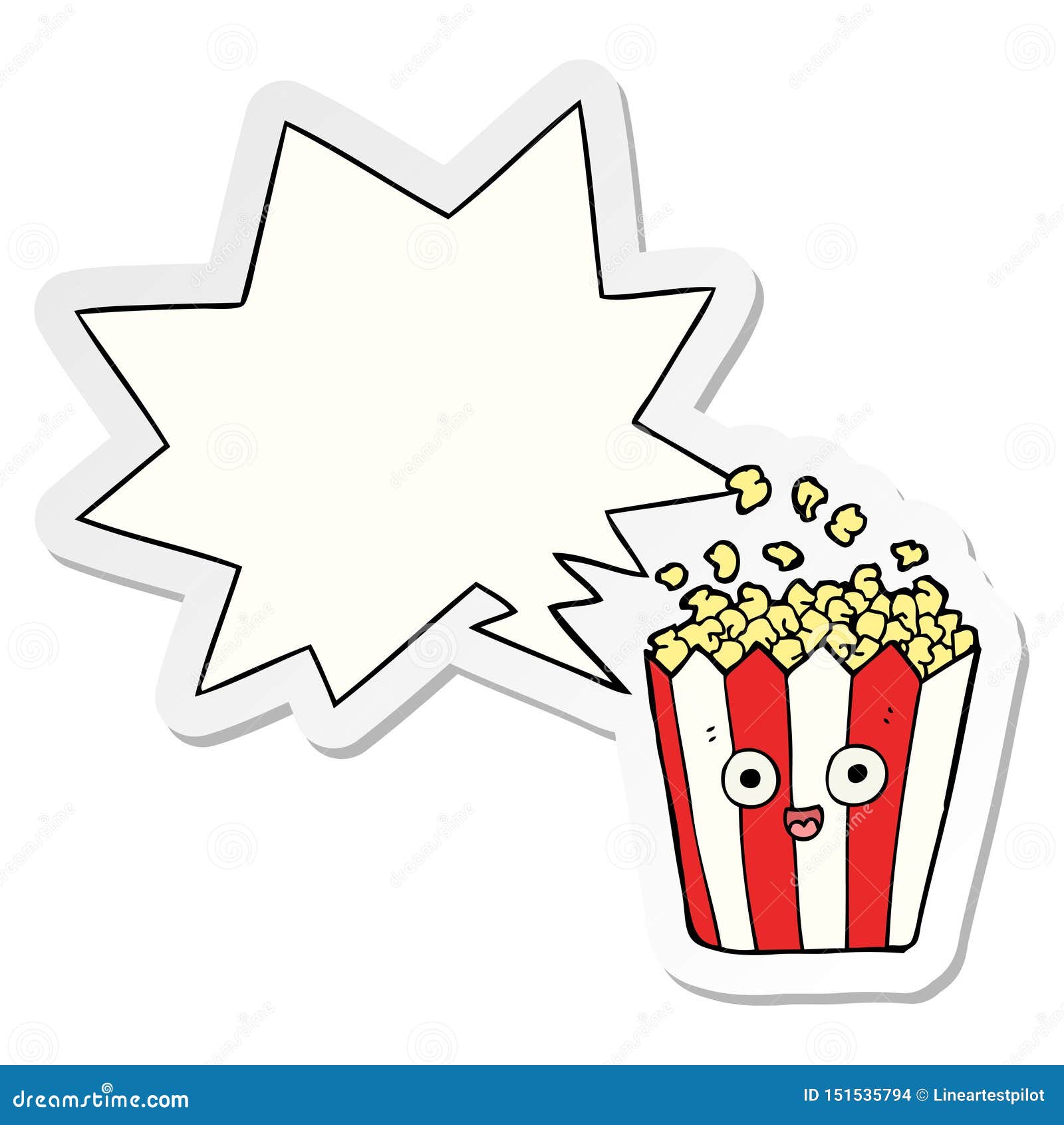 Cartoon Popcorn Characters. Popping Corn Funny Mascots With Emotions ...