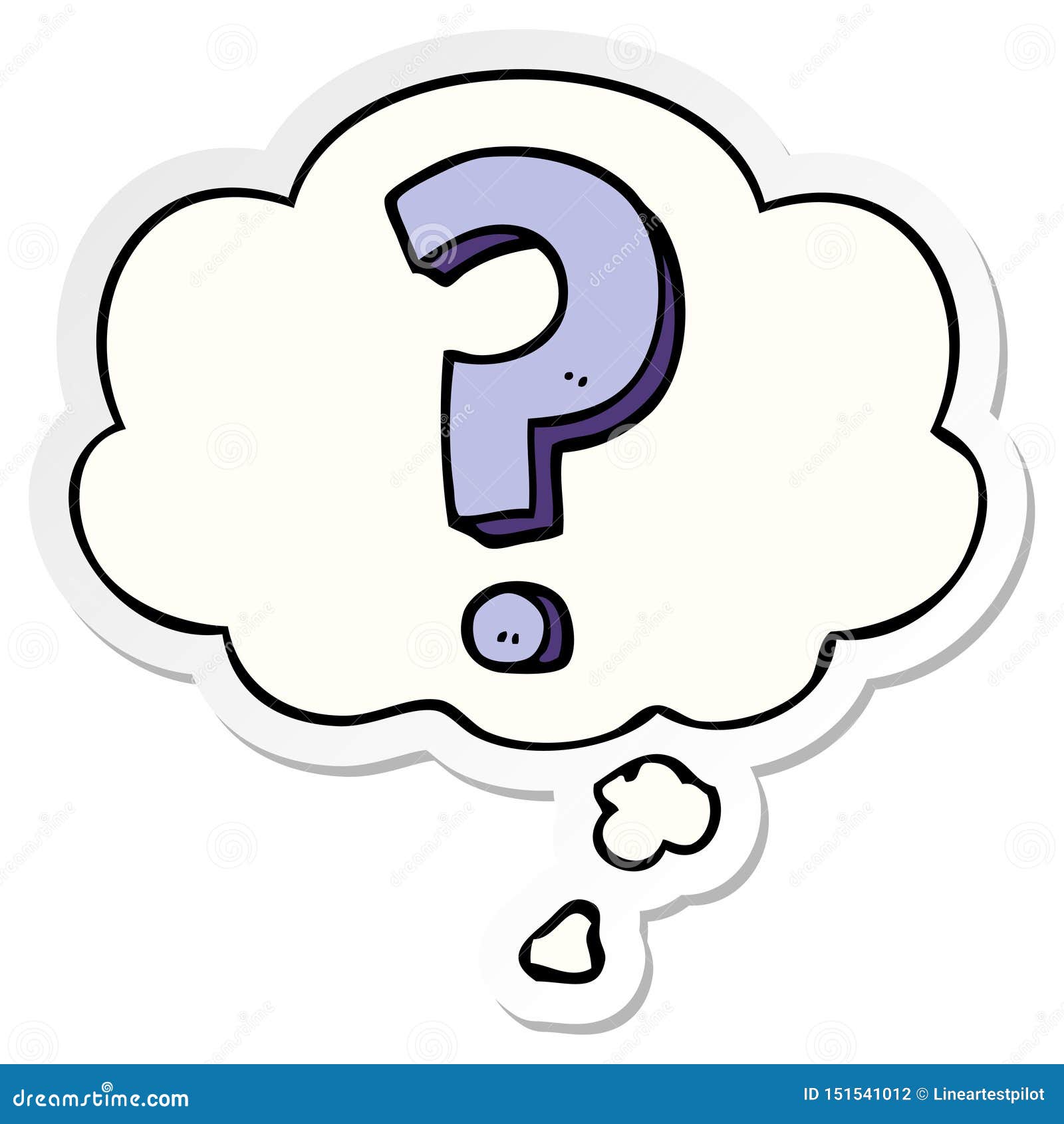 A Creative Cartoon Question Mark and Thought Bubble As a Printed ...