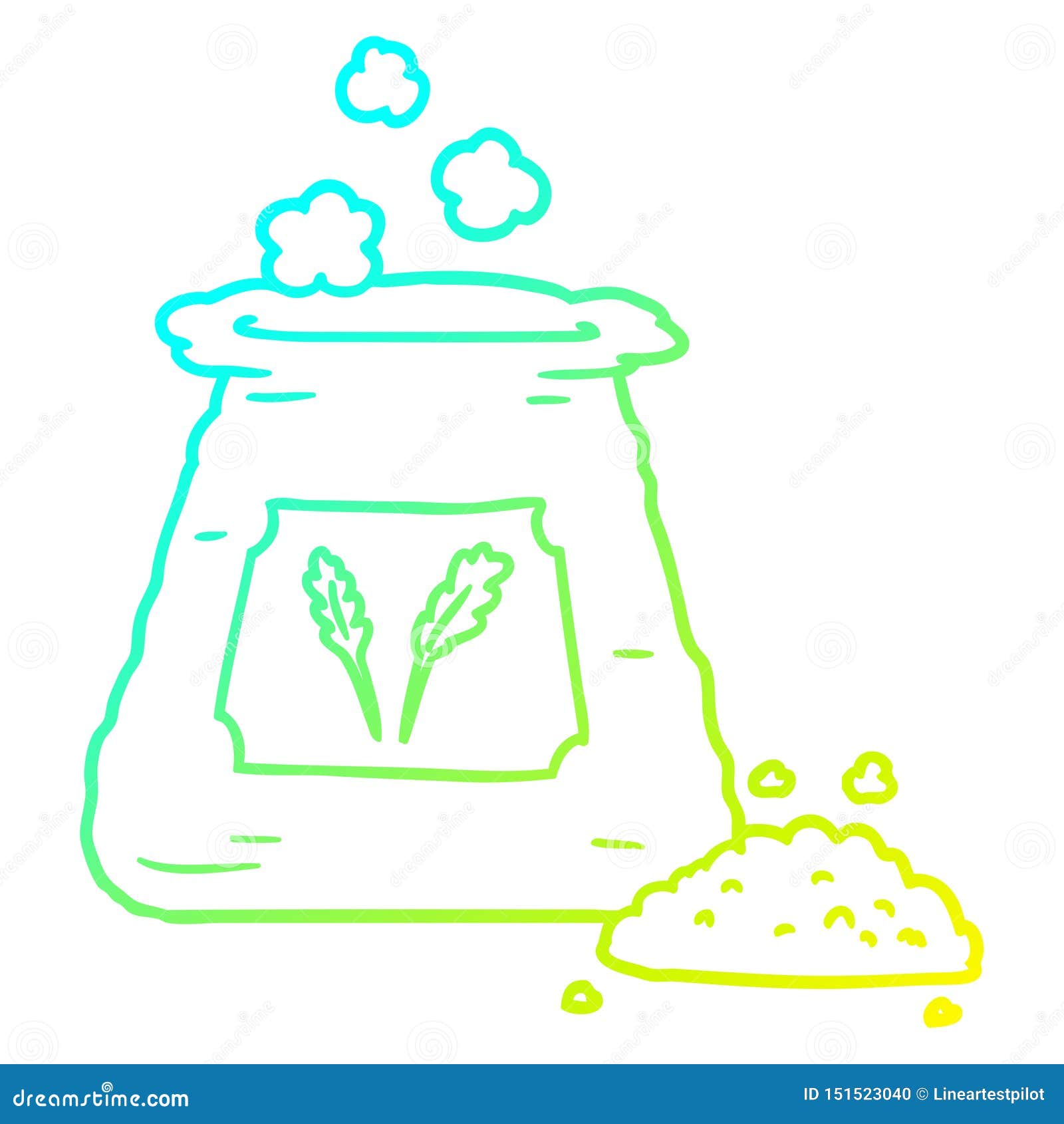 A Creative Cold Gradient Line Drawing Cartoon Bag of Flour Stock Vector ... A Creative Cold Gradient Line Drawing Cartoon Bag of Flour Stock Vector ...