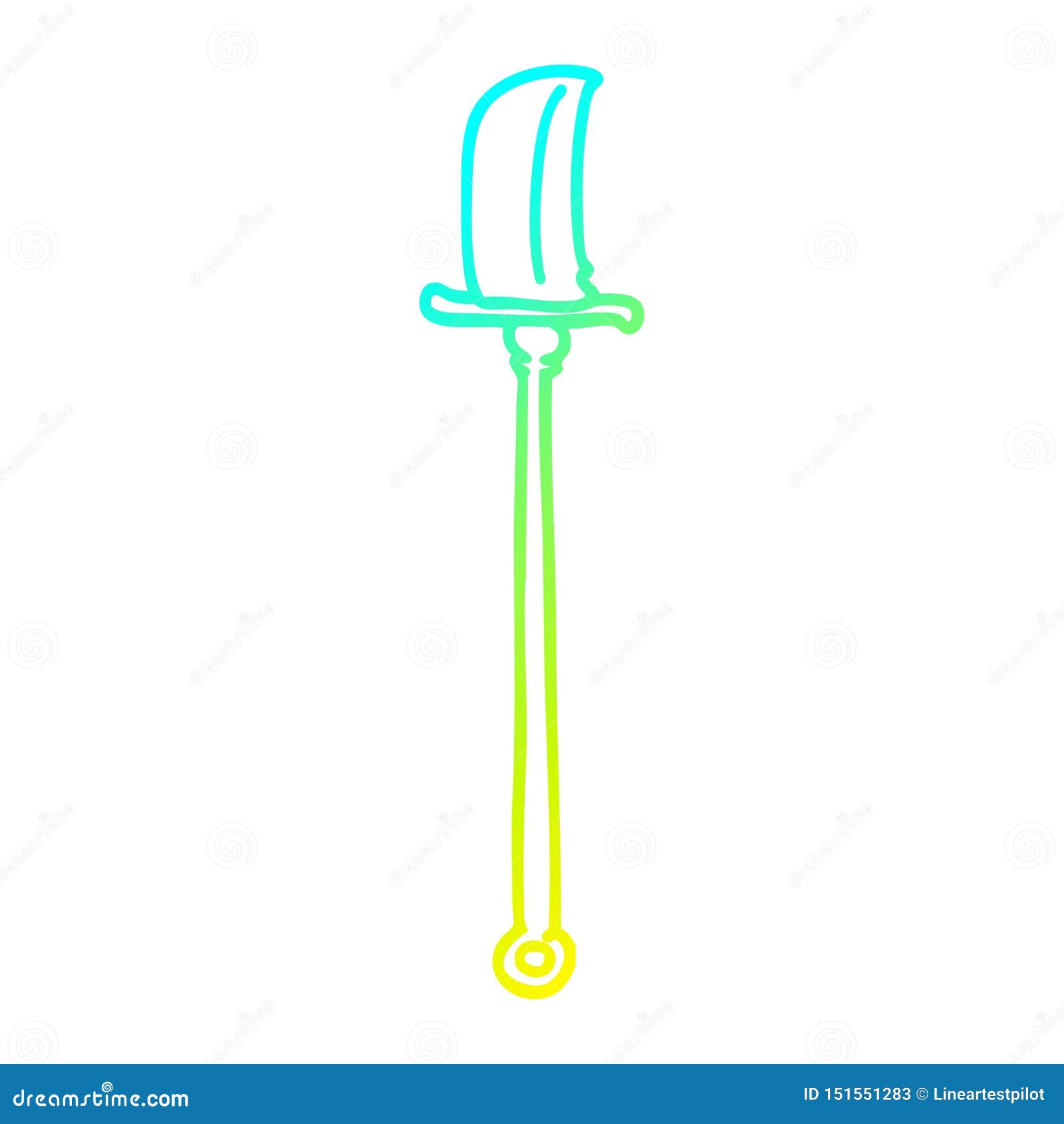 A Creative Cold Gradient Line Drawing Cartoon Bronze Halberd Stock ...