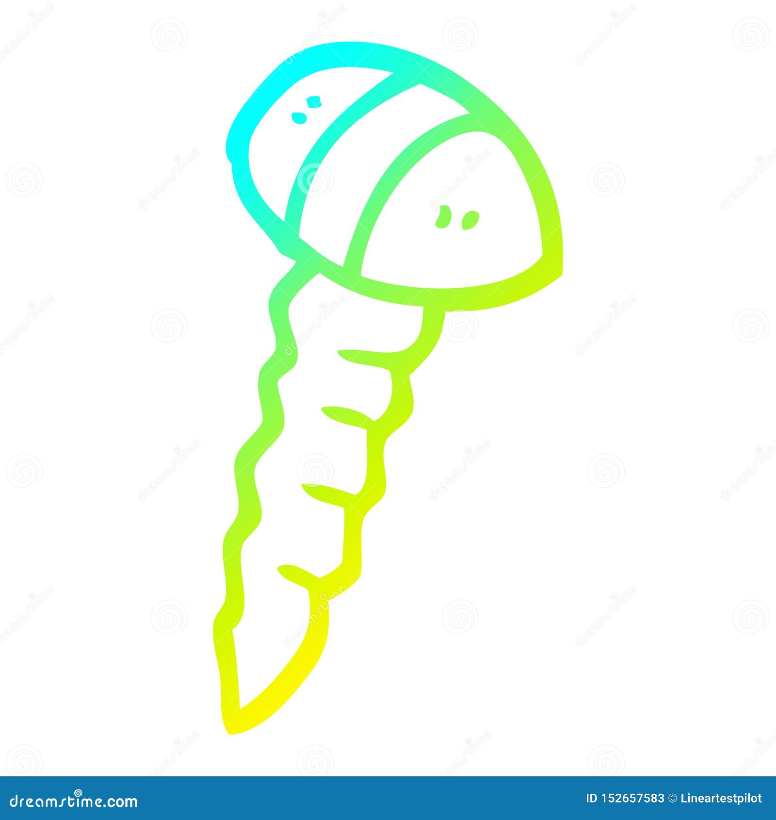 A Creative Cold Gradient Line Drawing Cartoon Stock Vector ...