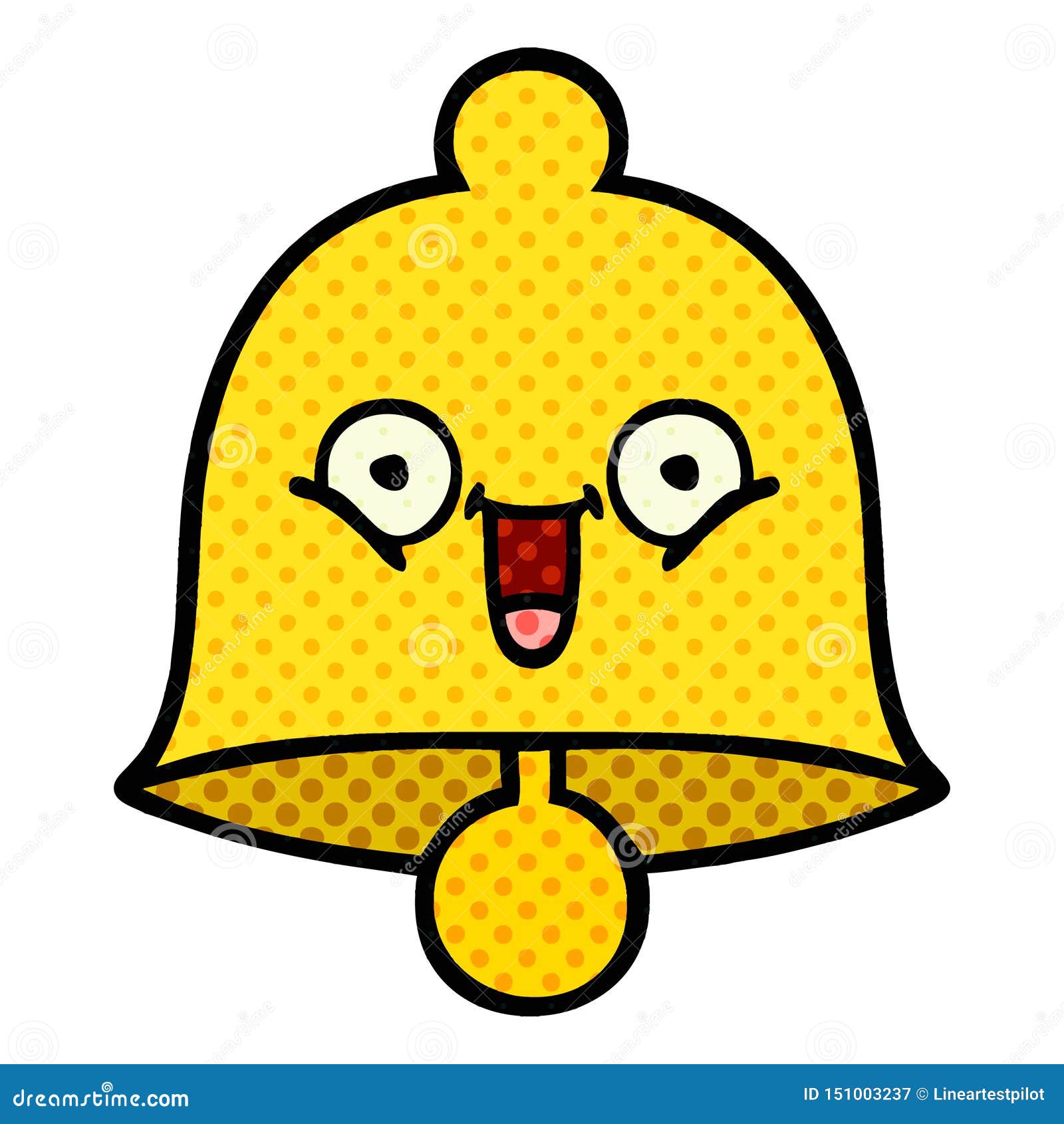 A Creative Comic Book Style Cartoon Bell Stock Vector - Illustration of ...