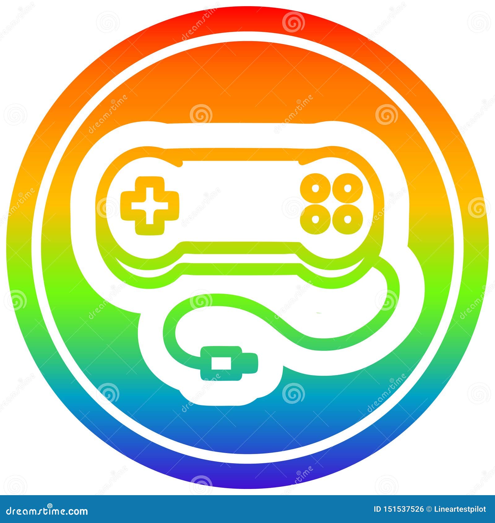 A Creative Console Game Controller Circular in Rainbow Spectrum Stock ...