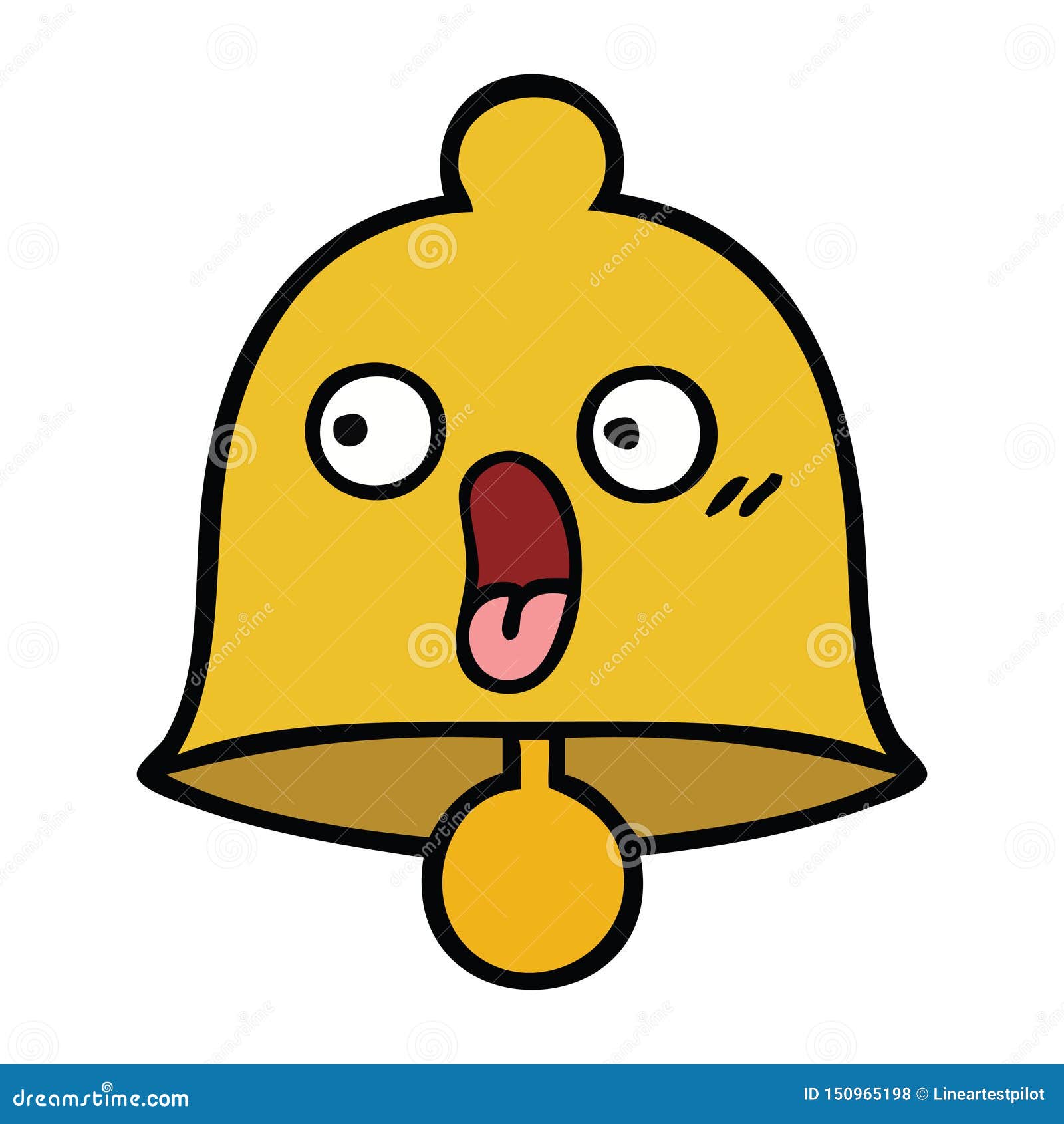 A Creative Cute Cartoon Bell Stock Vector - Illustration of bell, music ...