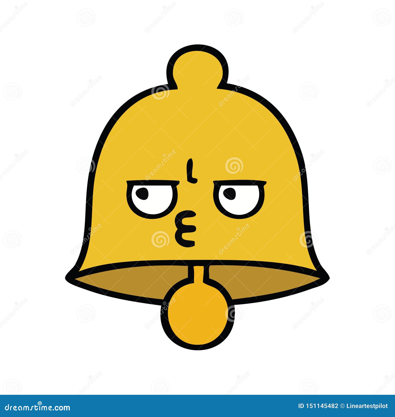 A Creative Cute Cartoon Bell Stock Vector - Illustration of vector ...