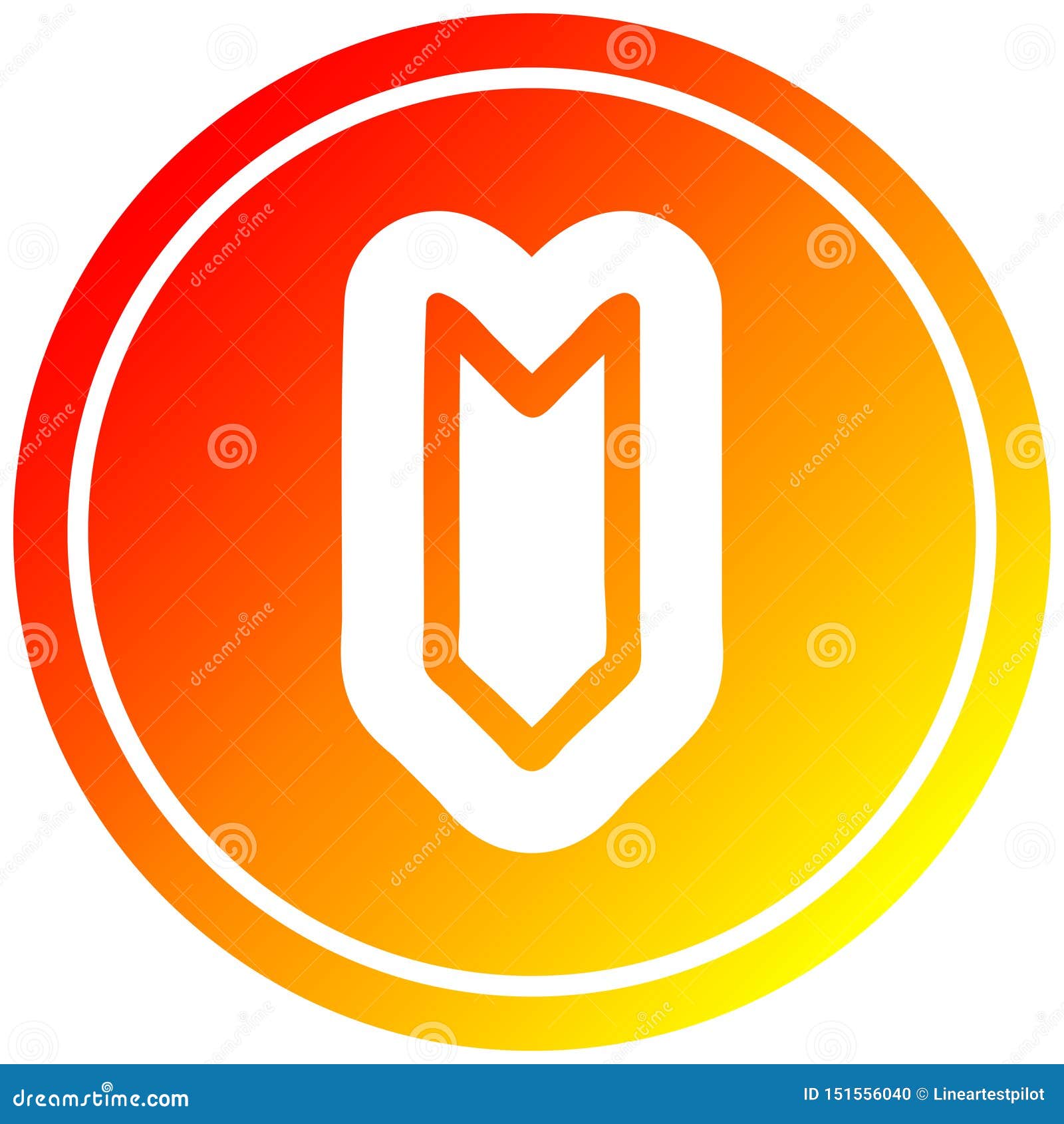 A Creative Decorative Arrow Circular in Hot Gradient Spectrum Stock ...