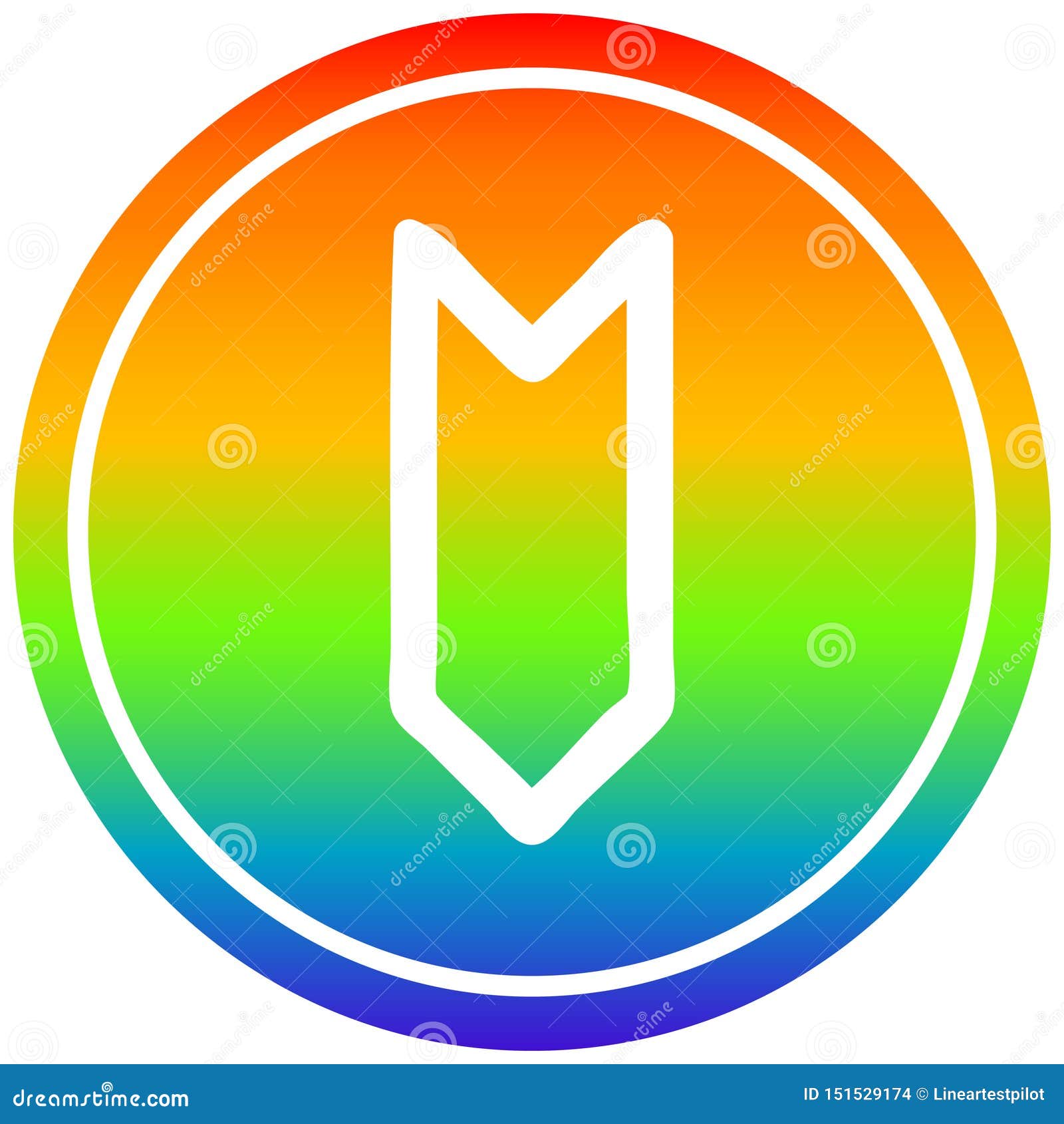 A Creative Decorative Arrow Circular in Rainbow Spectrum Stock Vector ...