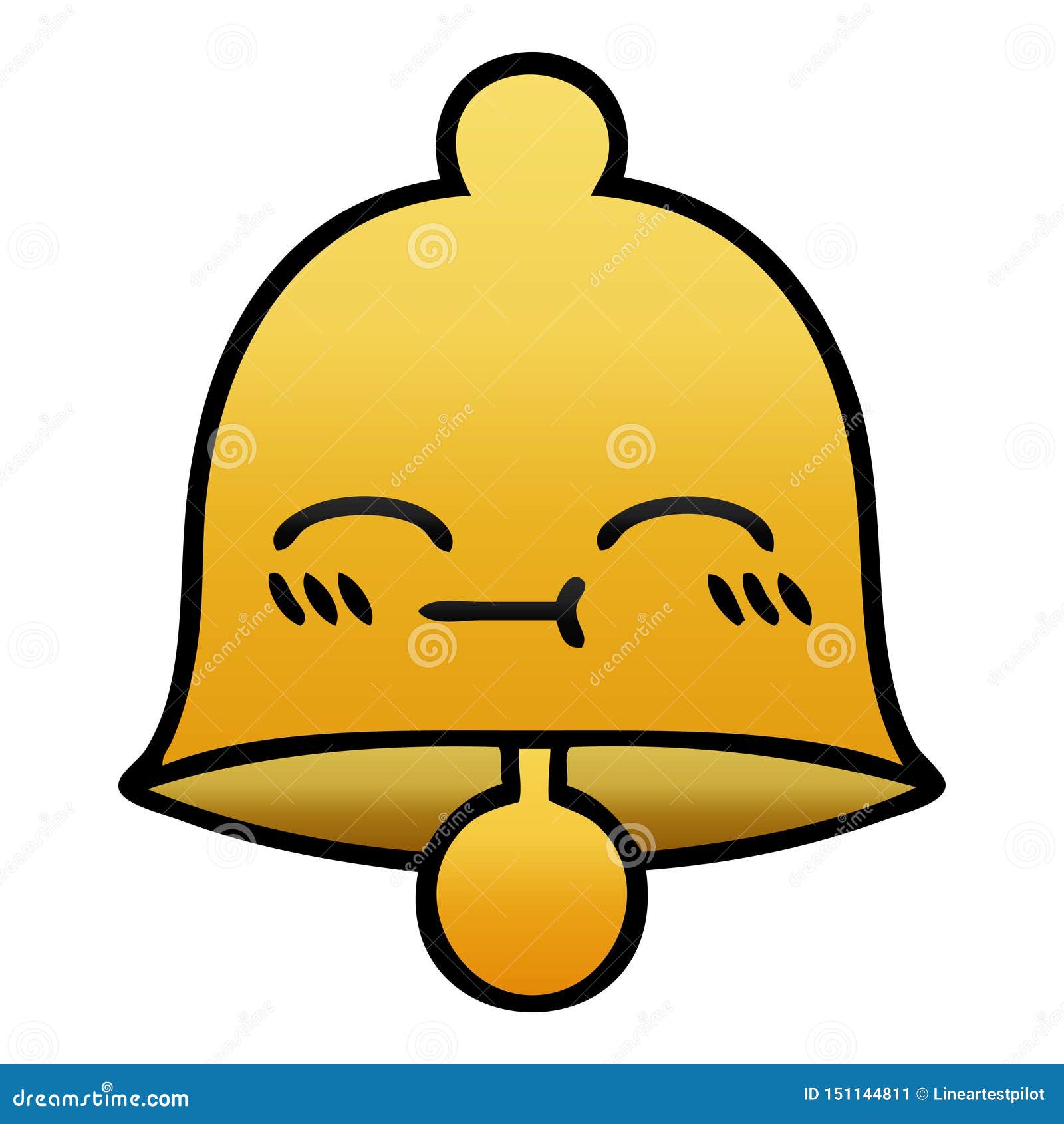 A Creative Gradient Shaded Cartoon Bell Stock Vector - Illustration of ...