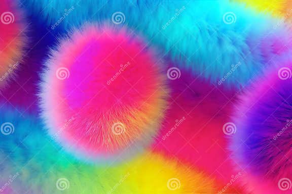 Vibrant Colorful Fuzzy Textures Bright Rainbow Softness Abstract ...
