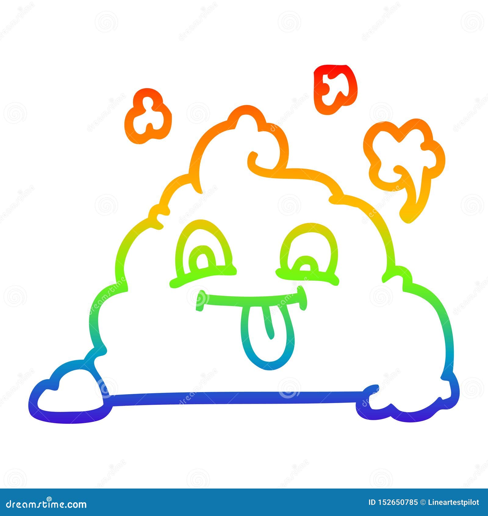 A Creative Rainbow Gradient Line Drawing Cartoon Poop Stock Vector ... A Creative Rainbow Gradient Line Drawing Cartoon Poop Stock Vector ...