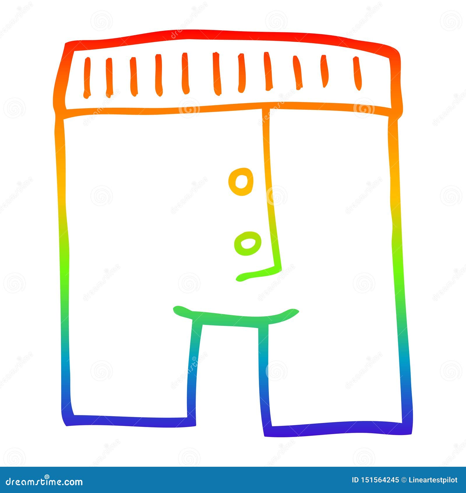 A Creative Rainbow Gradient Line Drawing Cartoon Underwear Stock Vector ... A Creative Rainbow Gradient Line Drawing Cartoon Underwear Stock Vector ...