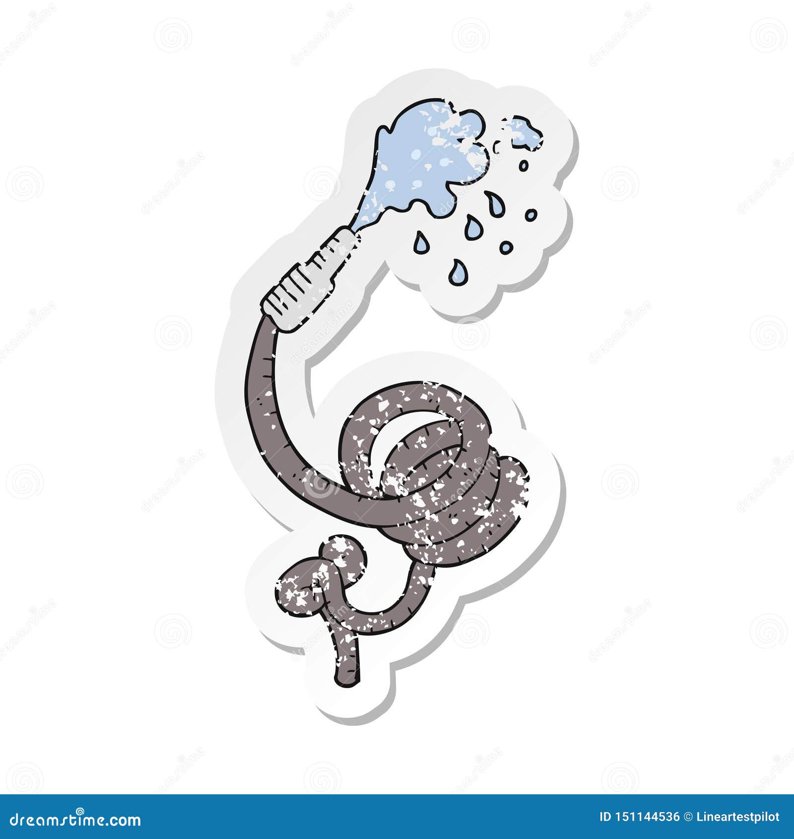 A Creative Retro Distressed Sticker of a Cartoon Hose Pipe Stock Vector ... A Creative Retro Distressed Sticker of a Cartoon Hose Pipe Stock Vector ...