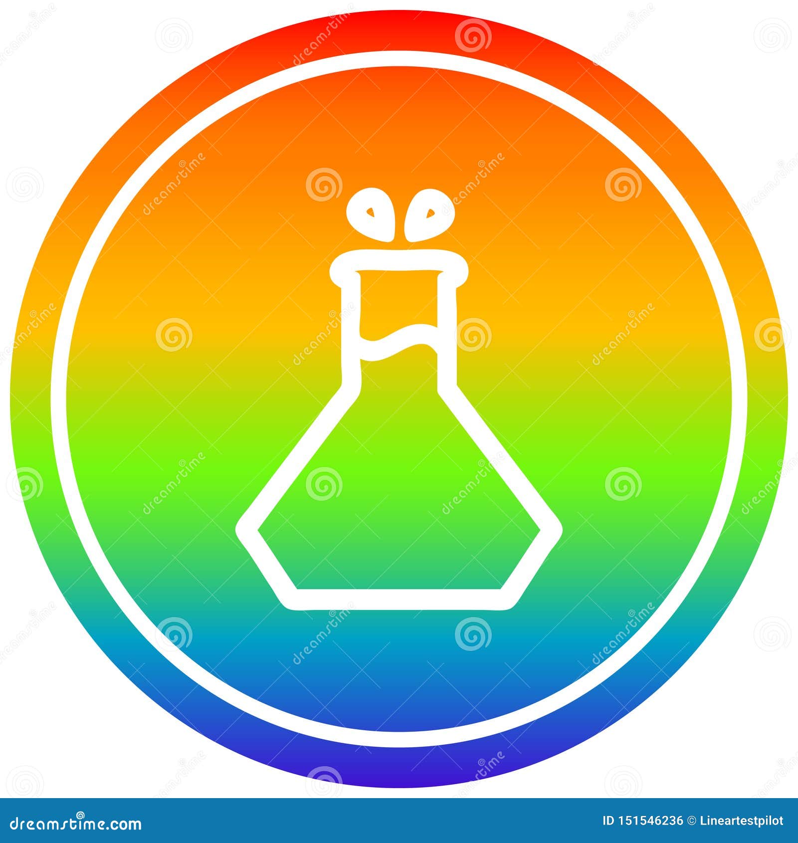 A Creative Science Experiment Circular in Rainbow Spectrum Stock Vector ...