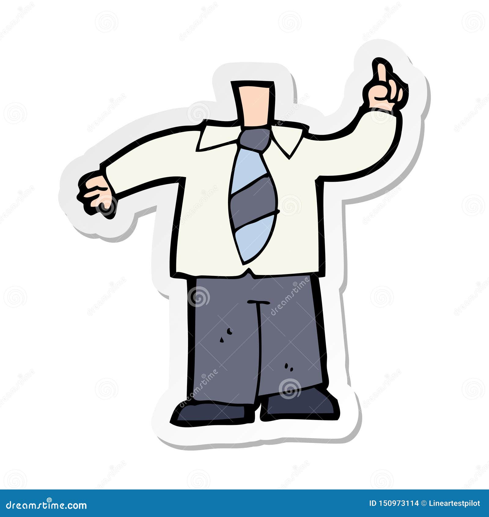 A Creative Sticker of a Cartoon Body Stock Vector - Illustration of ...