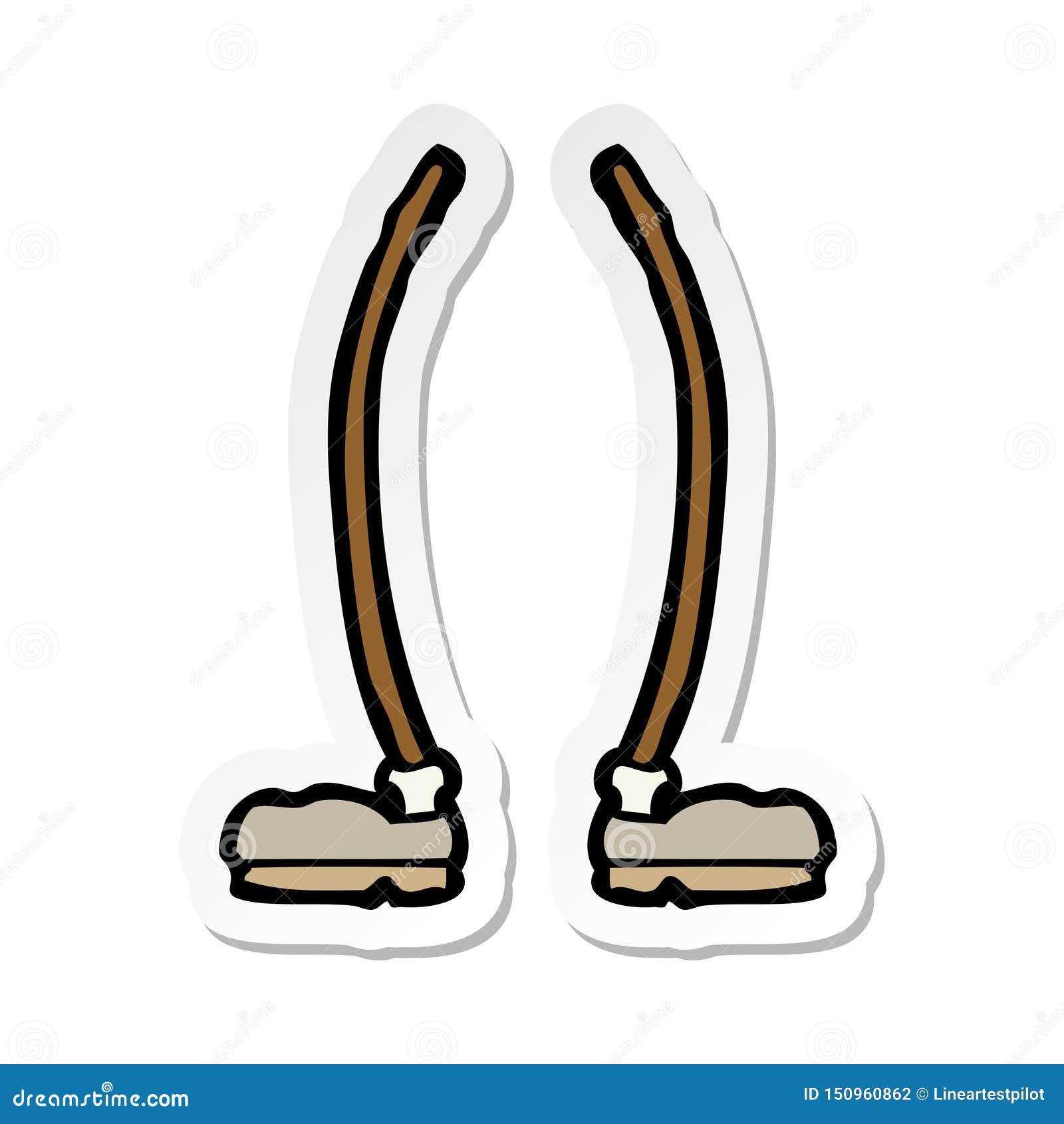 A Creative Sticker of a Cartoon Legs Stock Vector - Illustration of ...