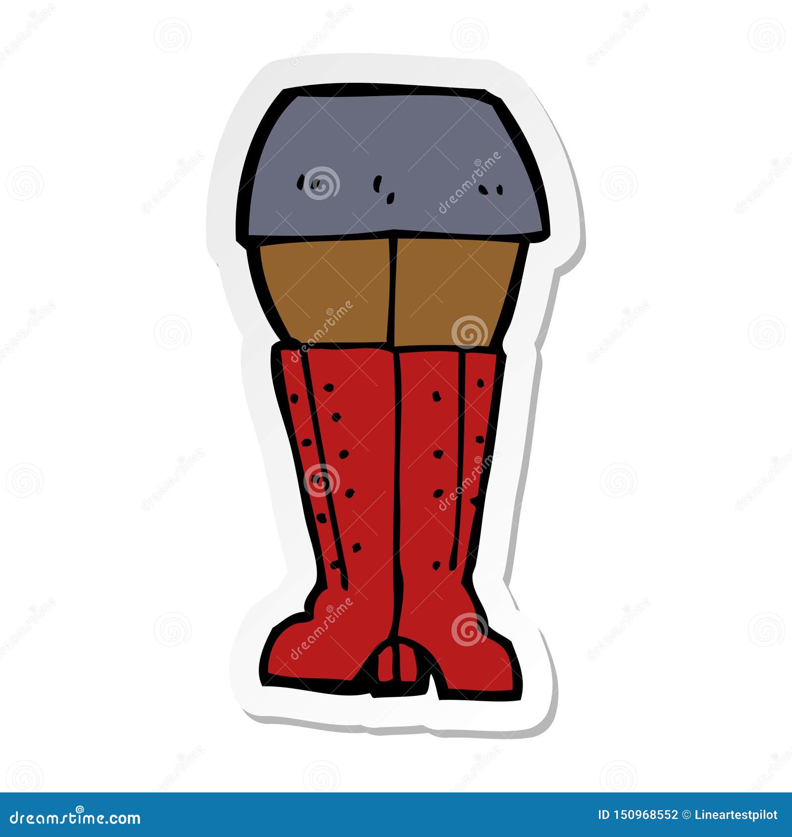 A Creative Sticker of a Cartoon Legs Stock Vector - Illustration of ...