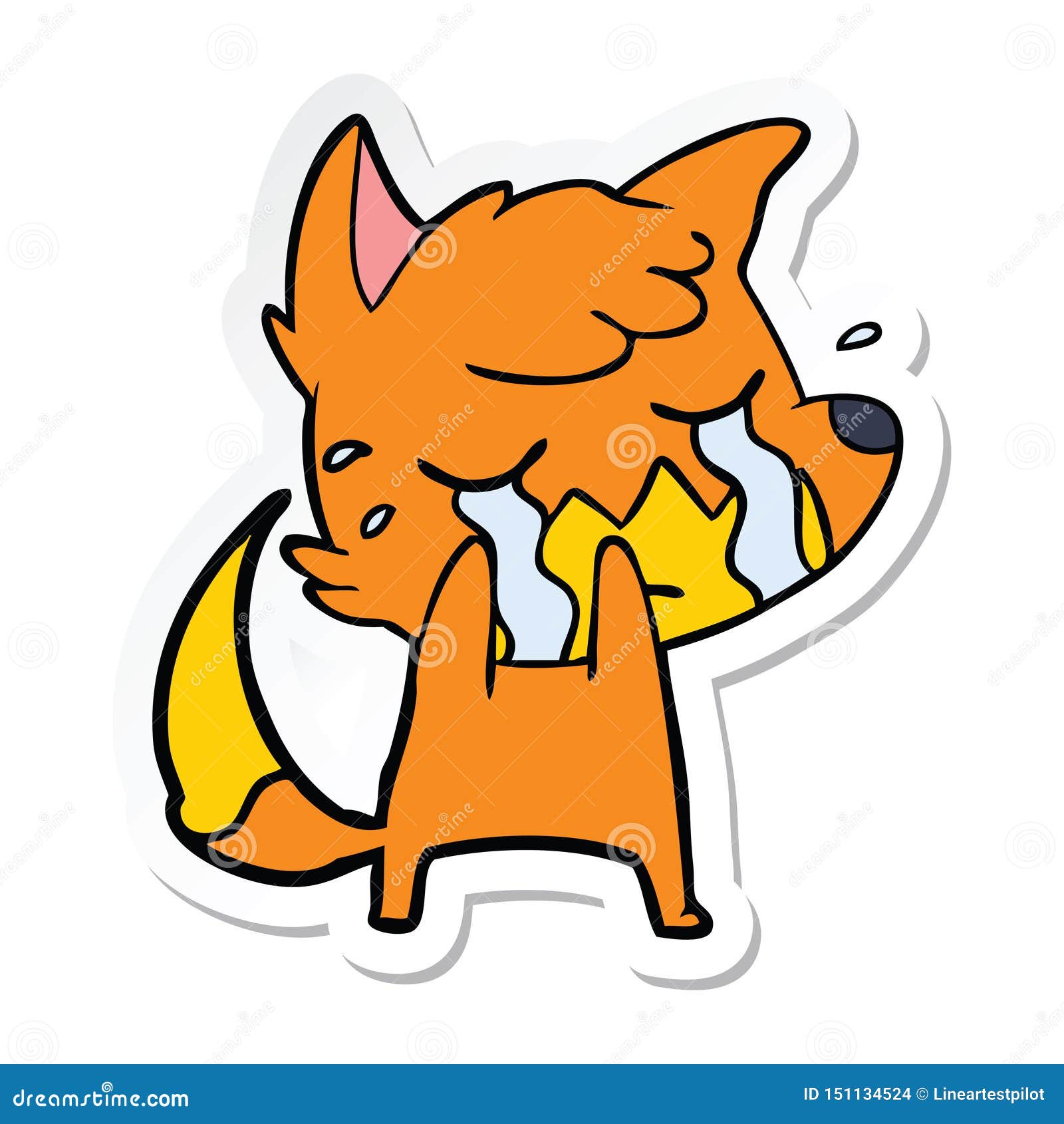 Dog Sticker, Crying Emotion. Samoyed Dog Crying. Upset Emoticon Crying ...