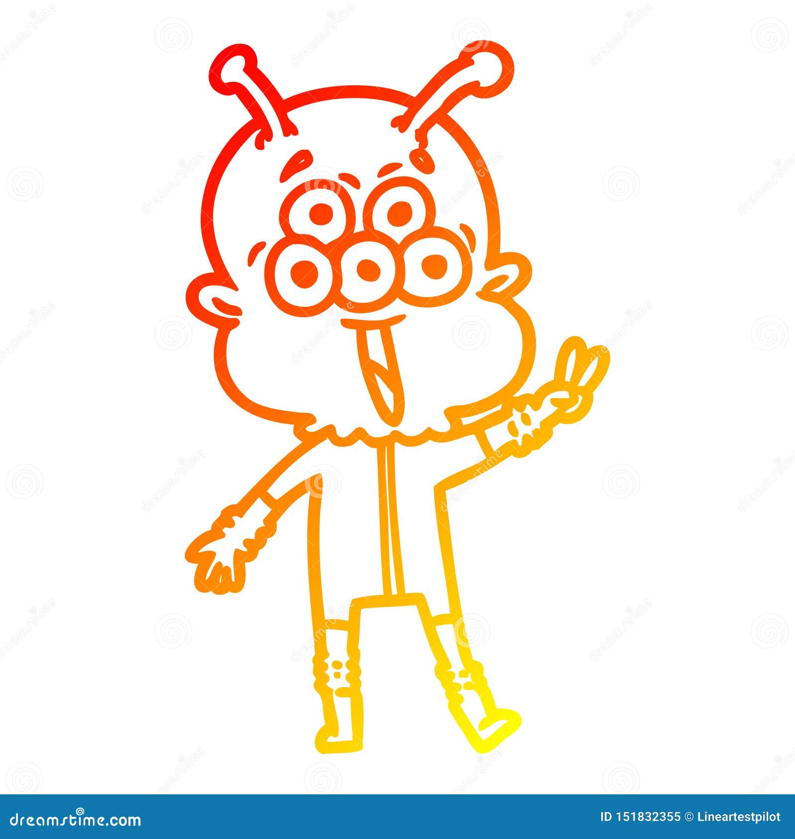 Alien Waving Hello Royalty-Free Stock Photography | CartoonDealer.com ...