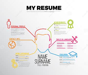Original Cv / Resume Template Stock Vector - Illustration of modern ...