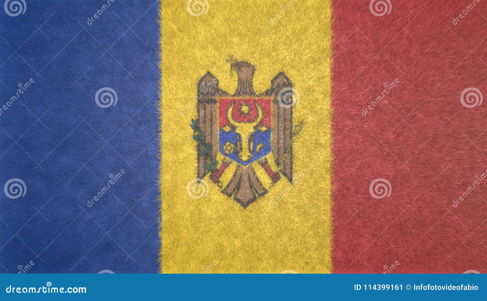 Original 3D Image of the Flag of Moldova. Stock Illustration ...