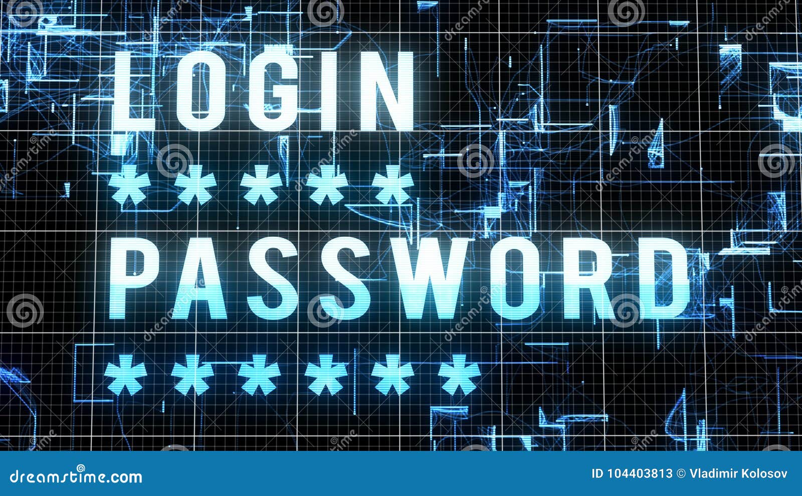 Digital Login Password Illustration Stock Illustration - Illustration ...