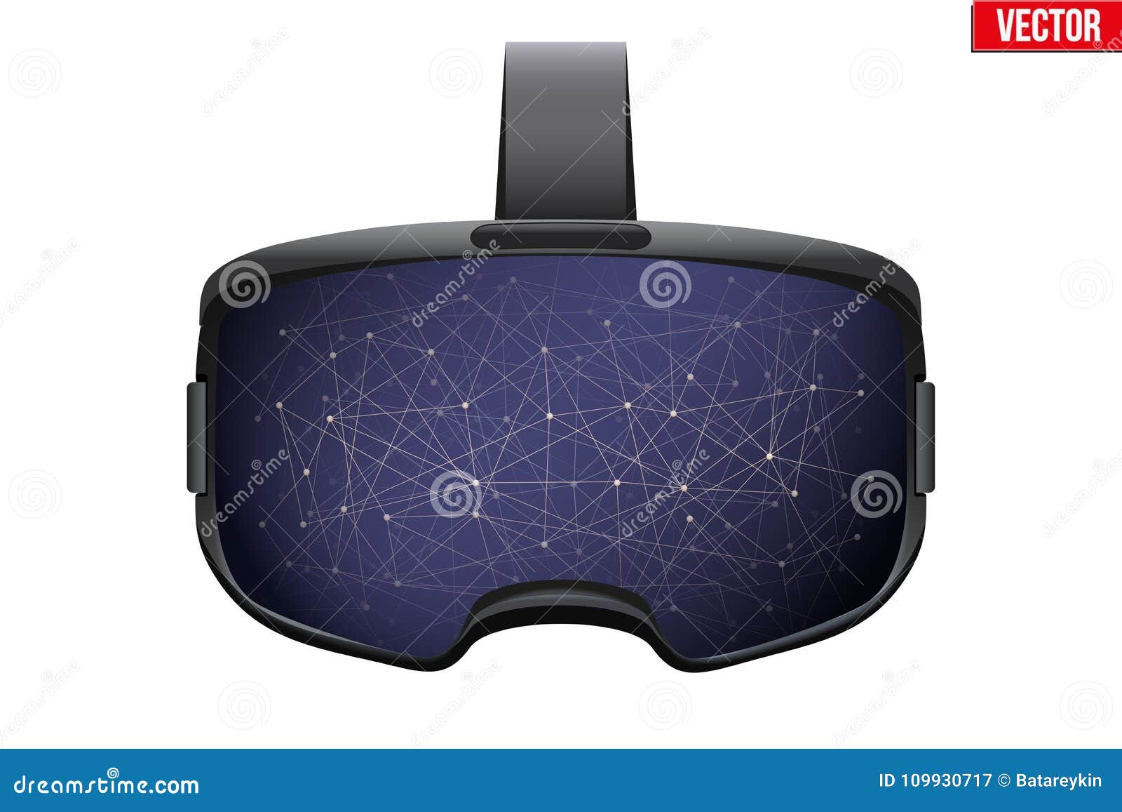 Original 3d VR headset stock vector. Illustration of gamer - 109930717
